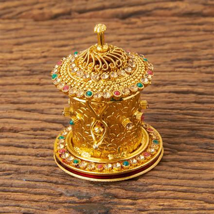 Buy Antique Classic Sindoor Box with gold plating 18927 | Kanhai Jewels