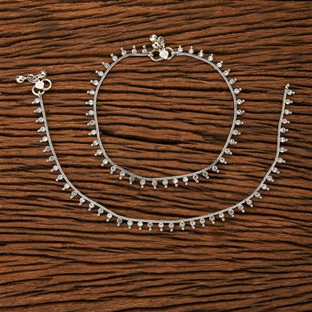 Buy Antique Delicate Payal with rhodium plating 20520 | Kanhai Jewels