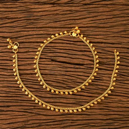 Buy Antique Plain Payal with gold plating 20670 | Kanhai Jewels