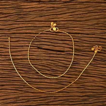 Buy Antique Plain Payal with gold plating 20672 | Kanhai Jewels