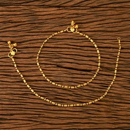 Buy Antique Plain Payal with gold plating 20673 | Kanhai Jewels