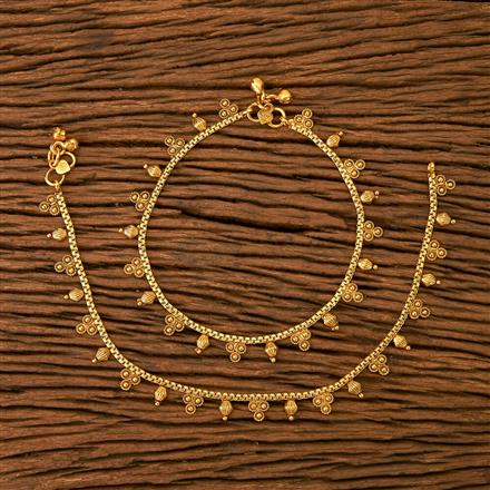 Buy Antique Plain Payal with gold plating 20675 | Kanhai Jewels