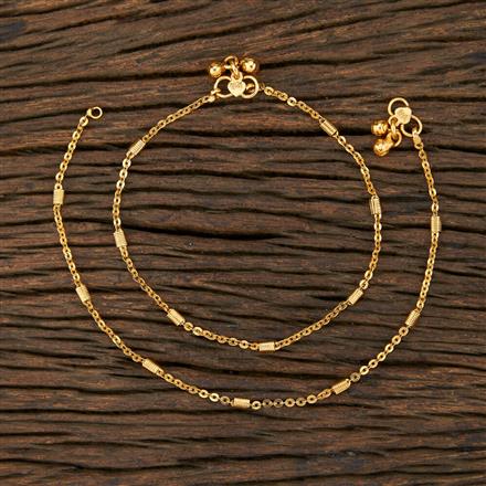 Buy Antique Plain Payal With Gold Plating 208624 | Kanhai Jewels