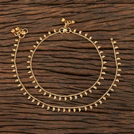 Buy Antique Plain Payal With Gold Plating 209779 | Kanhai Jewels