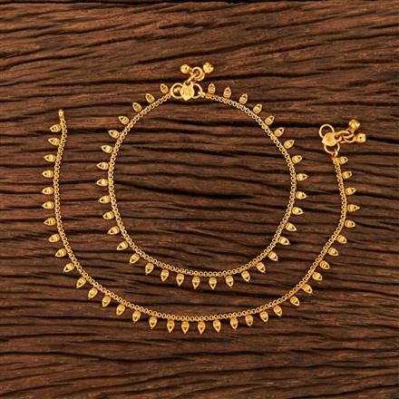 Buy Antique Plain Payal with gold plating 210379 | Kanhai Jewels
