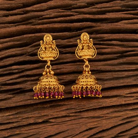 Buy Antique South Indian Earring with gold plating 210401 | Kanhai Jewels