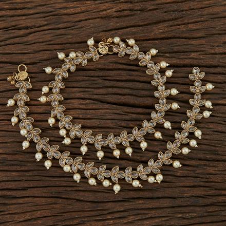 Buy Antique Moti Payal With Mehndi Plating 211440 | Kanhai Jewels