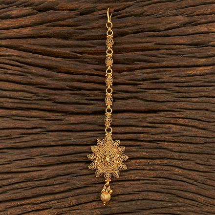 Buy Antique Plain Gold Tikka With Gold Plating 211525 | Kanhai Jewels