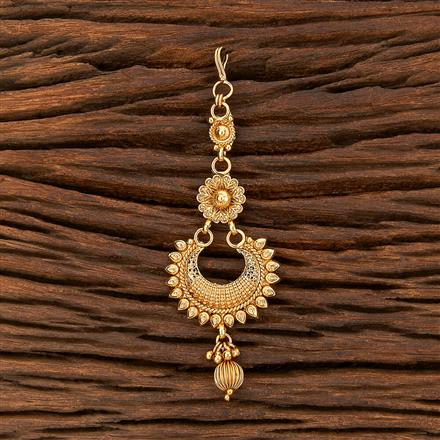 Buy Antique Plain Gold Tikka With Gold Plating 212481 | Kanhai Jewels