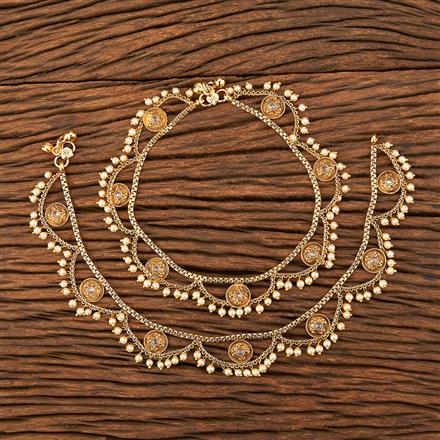 Buy Antique Moti Payal With Gold Plating 213233 | Kanhai Jewels