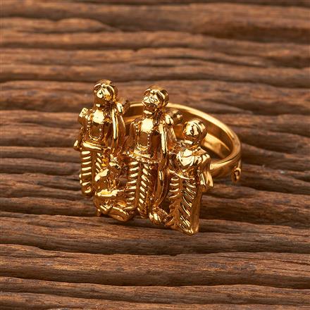 Buy Antique Temple Ring With Gold Plating 213271 | Kanhai Jewels