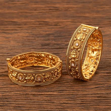 Buy Antique South Indian Bangles With Gold Plating 213365 | Kanhai Jewels