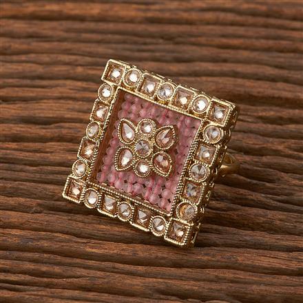 Buy Antique Reverse Ad Stone Ring With Mehndi Plating 213659 | Kanhai ...