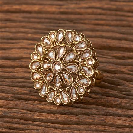 Buy Antique Reverse Ad Stone Ring With Mehndi Plating 213731 | Kanhai ...