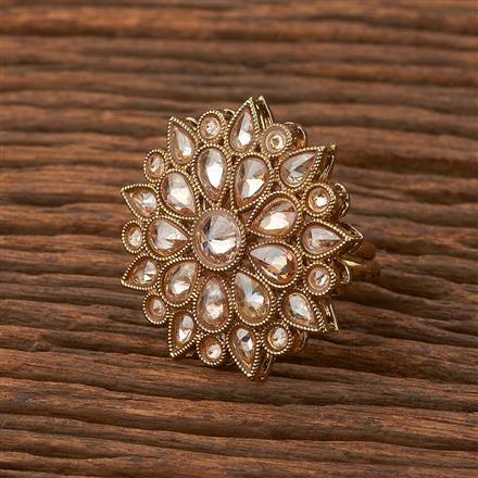 Buy Antique Reverse Ad Stone Ring With Mehndi Plating 213740 | Kanhai ...
