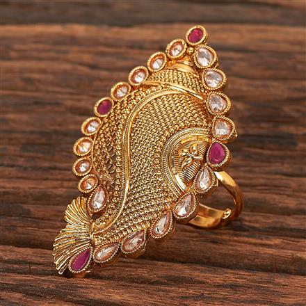 Buy Antique Adjustable Ring With Gold Plating 214360 | Kanhai Jewels