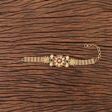 Buy Antique Adjustable Bracelet With Matte Gold Plating 215279 | Kanhai ...