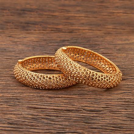 Buy Antique Plain Matte Gold Bangles With Matte Gold Plating 216289 ...
