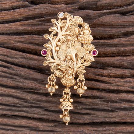 Buy Antique South Indian Brooch With Matte Gold Plating 216755 | Kanhai ...