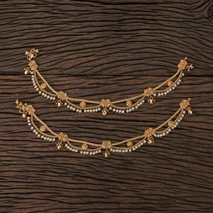 Buy Antique Pearl Payal With Gold Plating 217708 | Kanhai Jewels