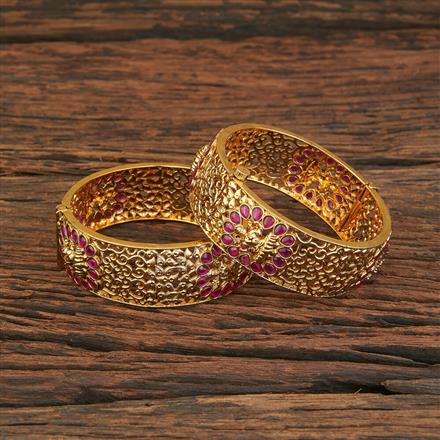 Buy Antique South Indian Bangles With Gold Plating 217807 | Kanhai Jewels