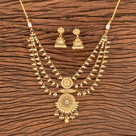 Buy Antique Moti Necklace With Matte Gold Plating 217940 | Kanhai Jewels