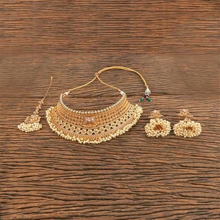 Buy Antique Mukut Necklace With Gold Plating 218048 | Kanhai Jewels