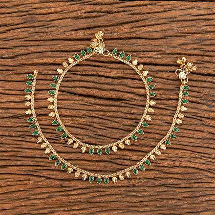 Buy Antique Classic Payal With Matte Gold Plating 218390 | Kanhai Jewels