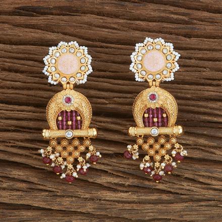 Buy Antique Moti Earring With Matte Gold Plating 220200 | Kanhai Jewels