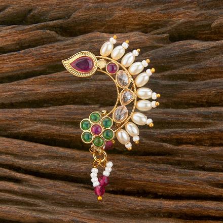 Buy Antique Moti Nose Ring With Gold Plating 220481 | Kanhai Jewels