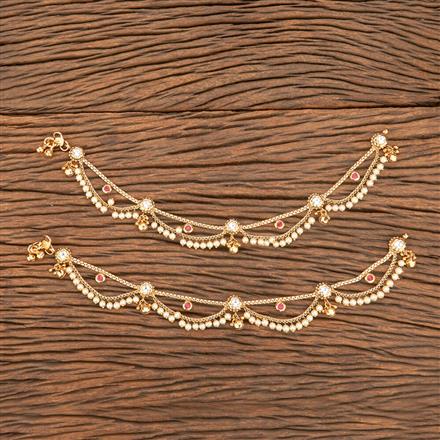 Buy Antique Plain Gold Payal With Gold Plating 217070 | Kanhai Jewels