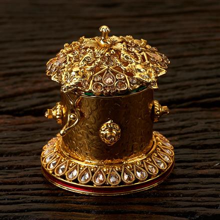 Buy Antique Classic Sindoor Box with gold plating 22307 | Kanhai Jewels