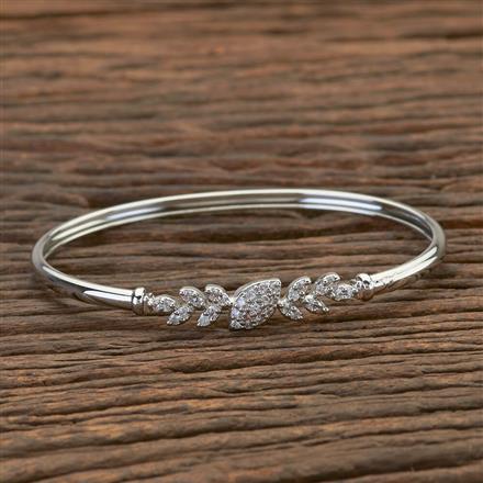 Buy Cz Delicate Kada With Rhodium Plating 409293 | Kanhai Jewels