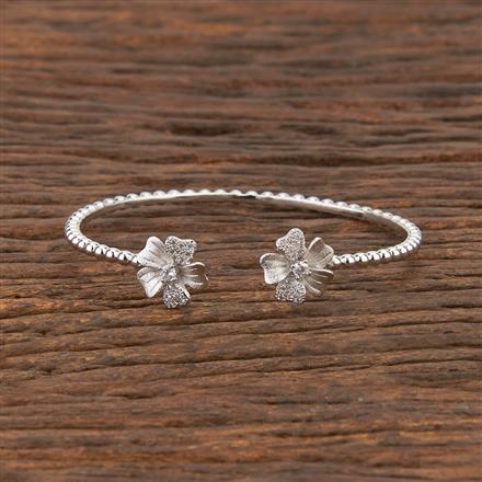 Buy Cz Delicate Kada With Rhodium Plating 418168 | Kanhai Jewels