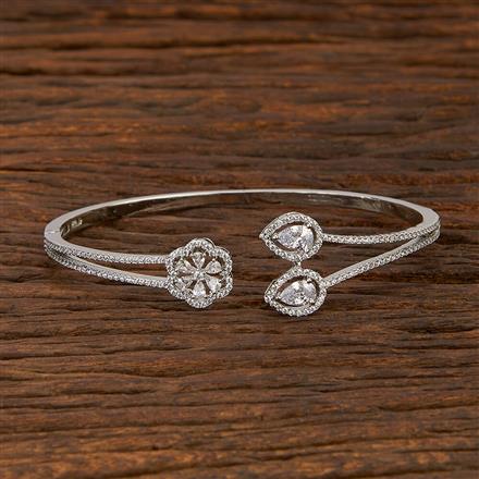 Buy Cz Delicate Kada With Rhodium Plating 418466 | Kanhai Jewels