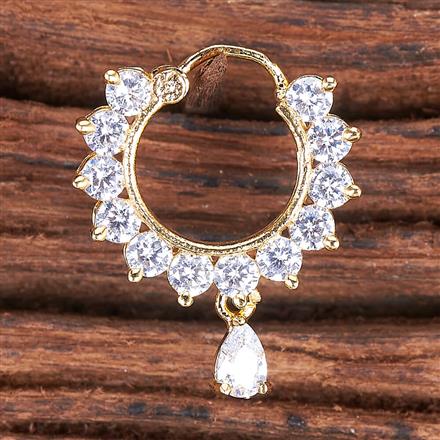 Buy American Diamond Hoops Nose Ring 423879 | Kanhai Jewels