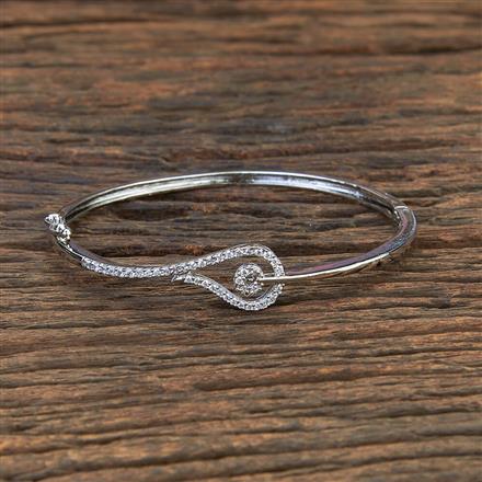 Buy Cz Delicate Kada With Rhodium Plating 424407 | Kanhai Jewels