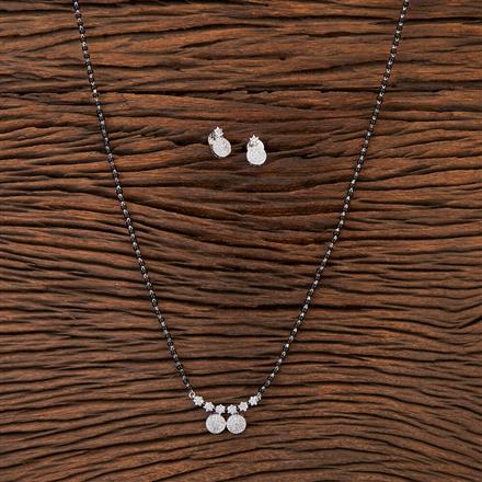 Buy Cubic Zirconia Tanmaniya Mangalsutra With Rhodium Plating 424580 ...