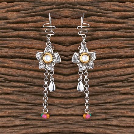 Buy Oxidised Long Earring With 2 Tone Plating 500741 | Kanhai Jewels