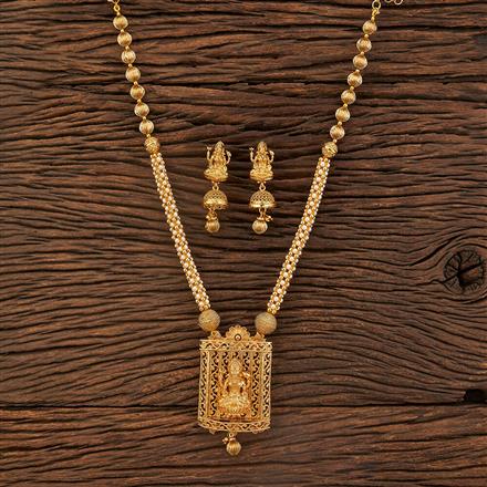 Buy Antique Temple Pendant Set With Gold Plating 650204 | Kanhai Jewels