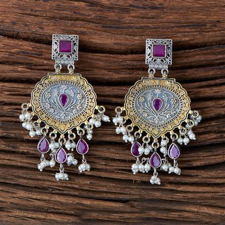 Buy Oxidised Moti Earring With 2 Tone Plating 803577 | Kanhai Jewels